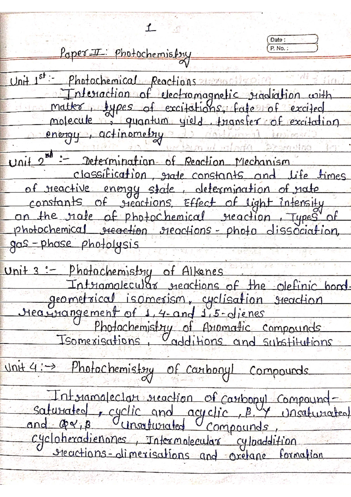 Sem 3 paper 1 spectroscopy - 1 Date : Paper Application OF P. No.: I ...