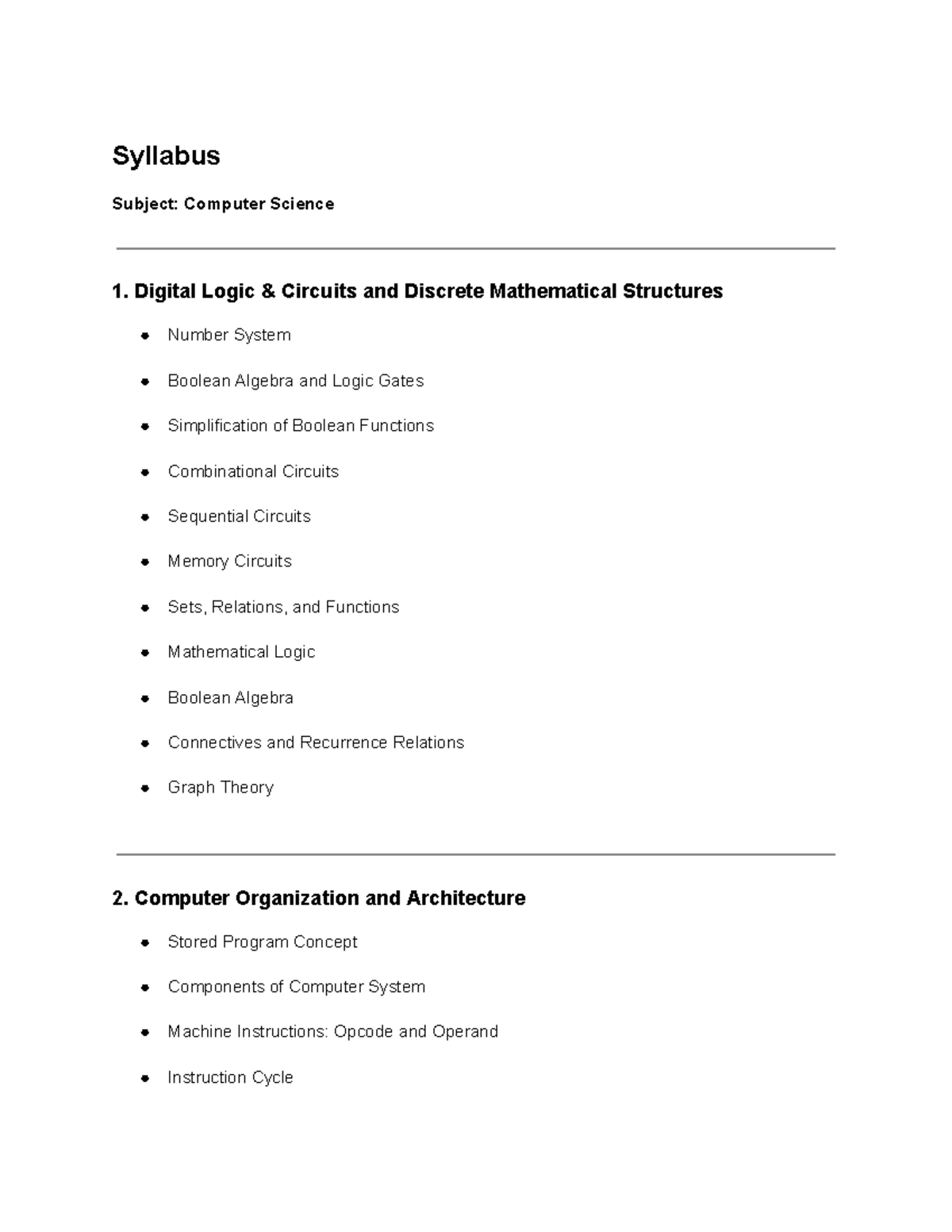 CSE 101: Comprehensive Syllabus for Computer Science 1 - Studocu