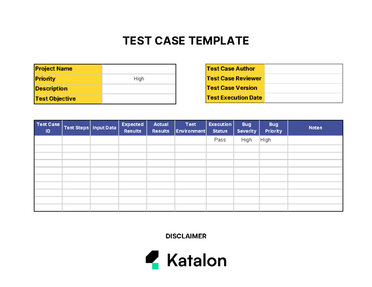 Test Case Template for Project Management - Version 07f43f5c26 - Studocu