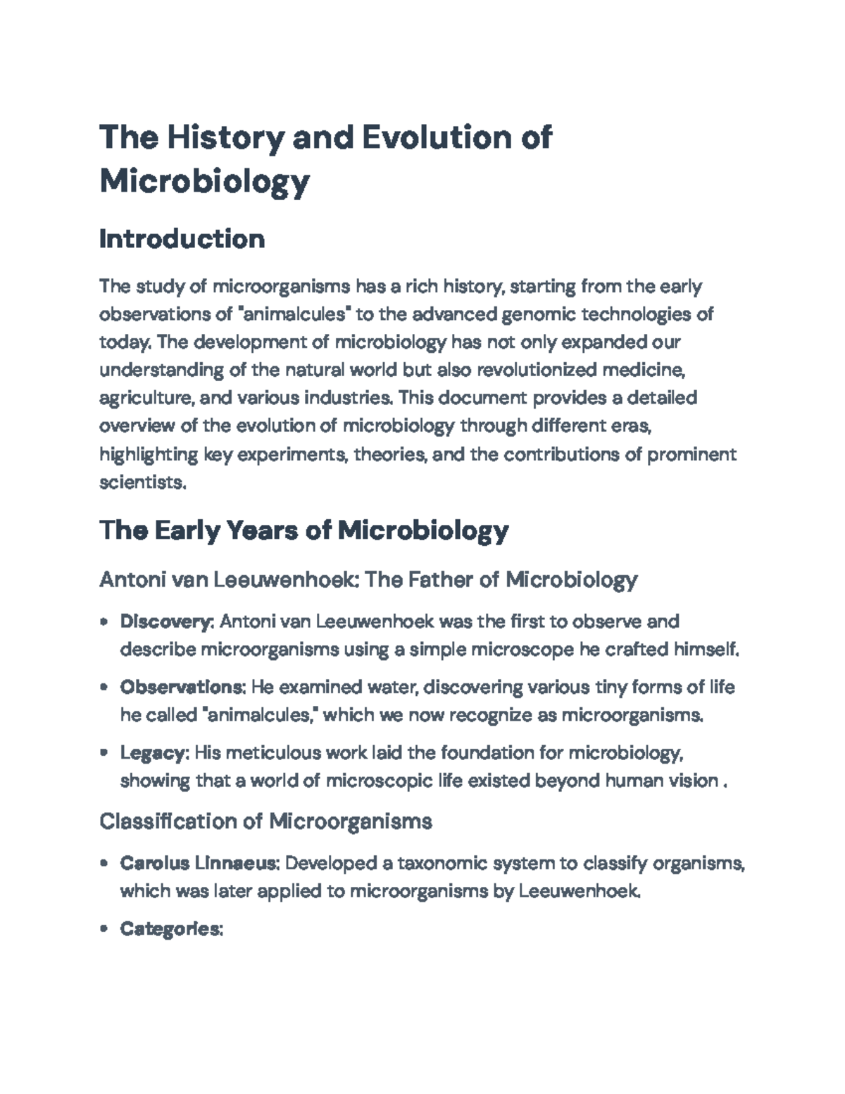 The Evolution of Microbiology: Key Discoveries and Contributions - The ...