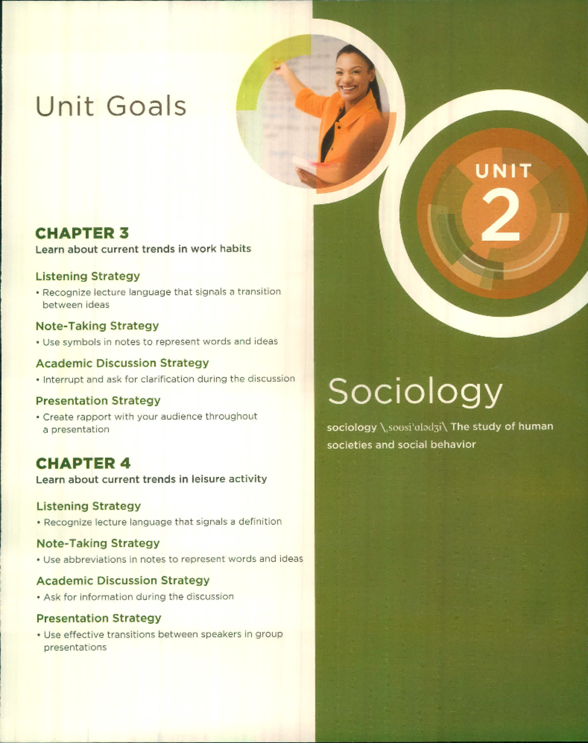 100039589 Lecture Ready 2 UNIT 2 - Unit Goals CHAPTER 3 Learn about ...