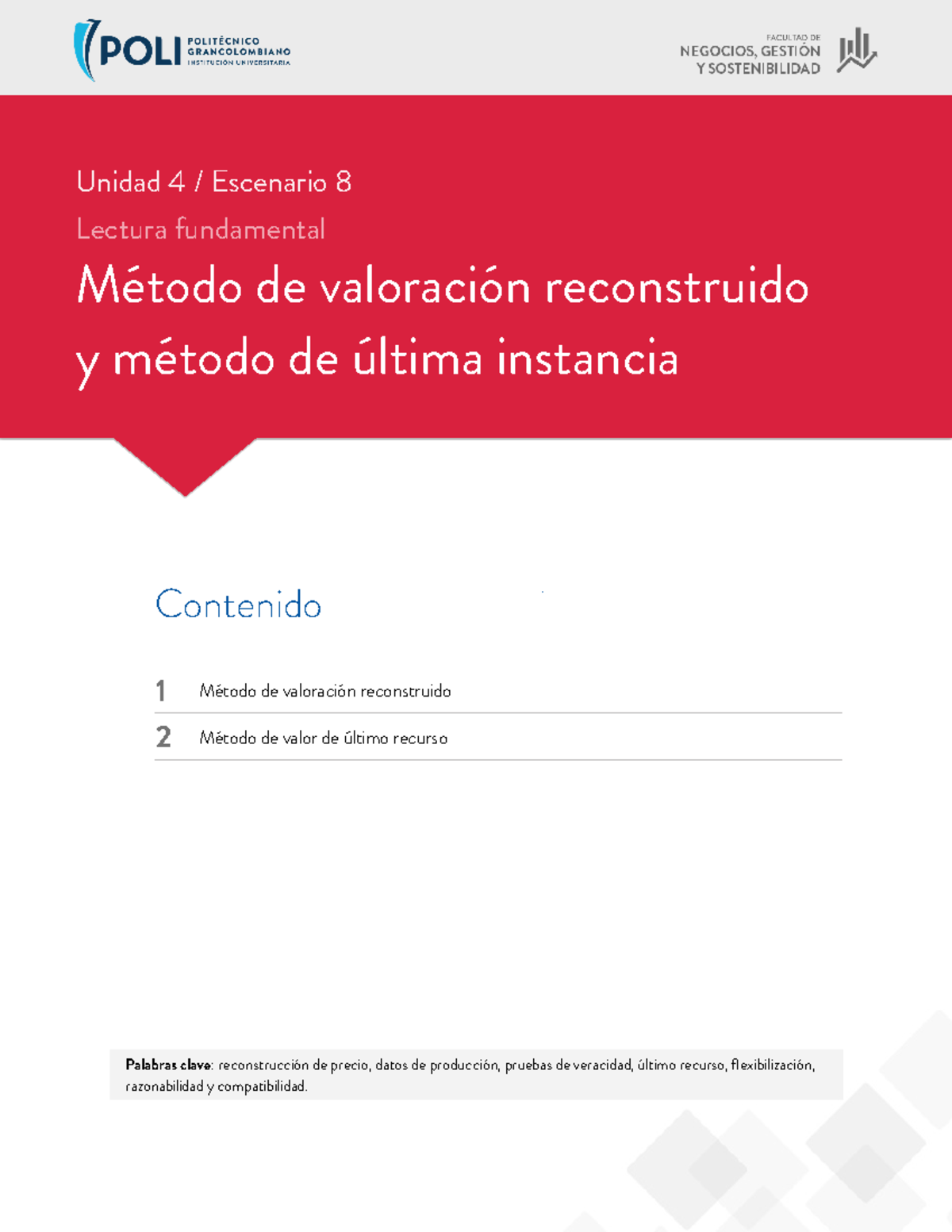 Lectura Fundamental 8: Métodos de Valor Reconstruido y Última Instancia ...