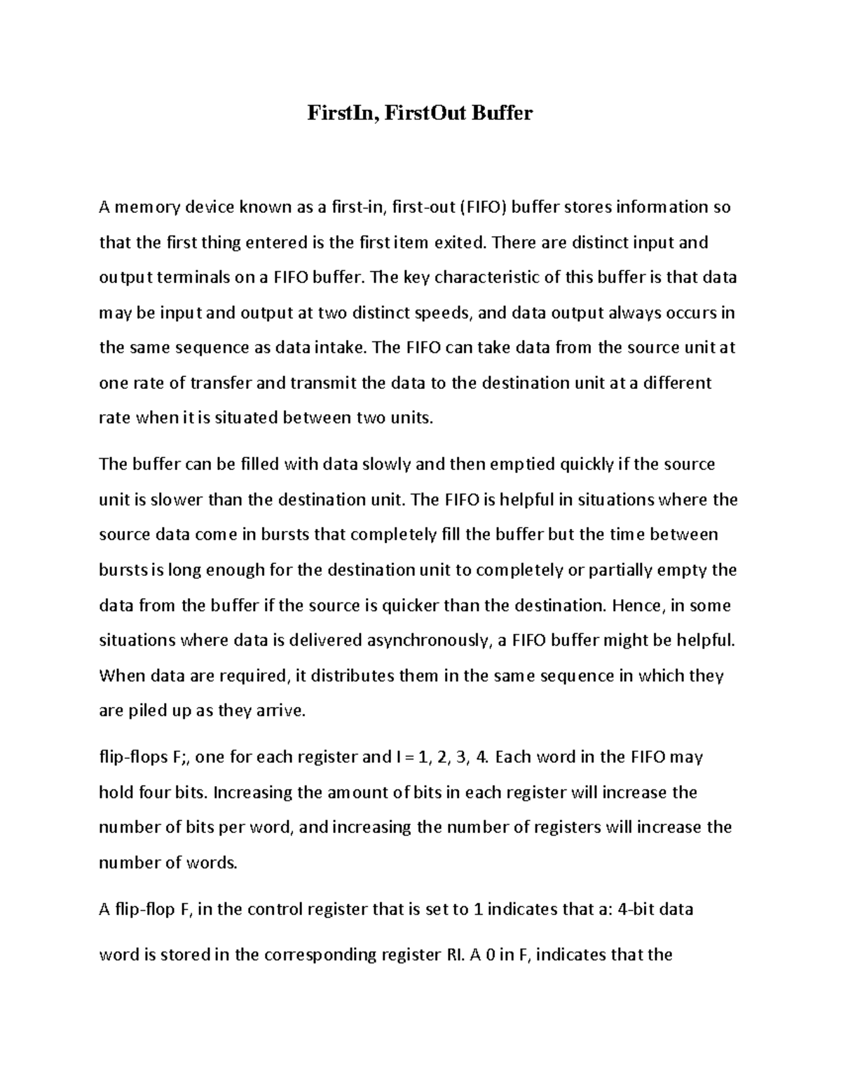 FIFO Buffer Overview and Functionality: Key Characteristics and Utility ...