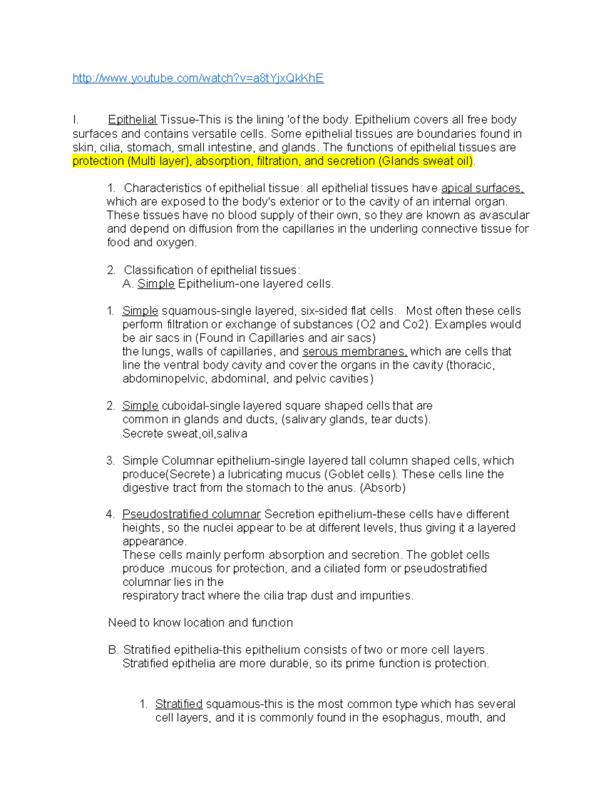 Integumentary System Overview & Skin Disorders (ANAT 101) - Studocu