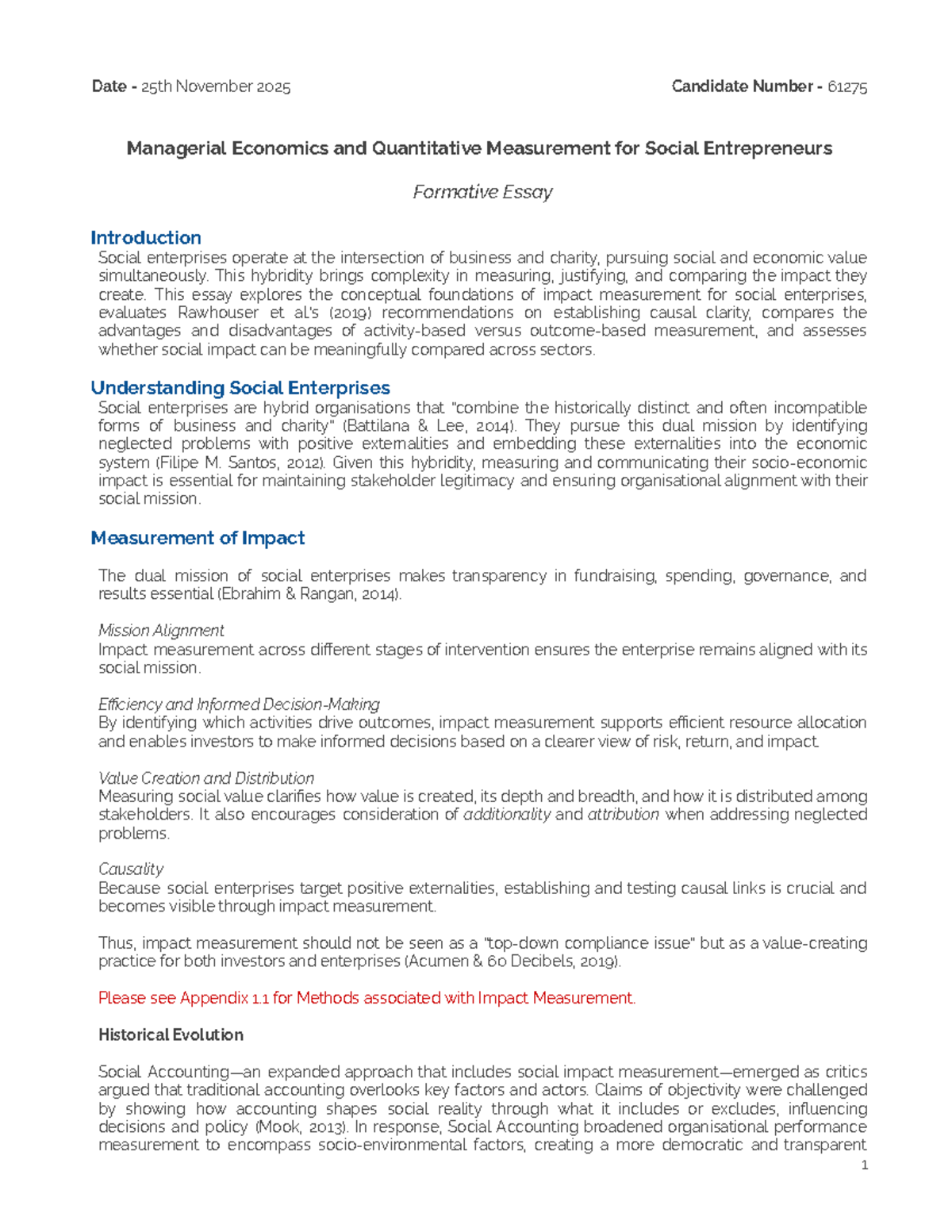 MG4F8 61275 - Formative Essay on Impact Measurement in Social ...