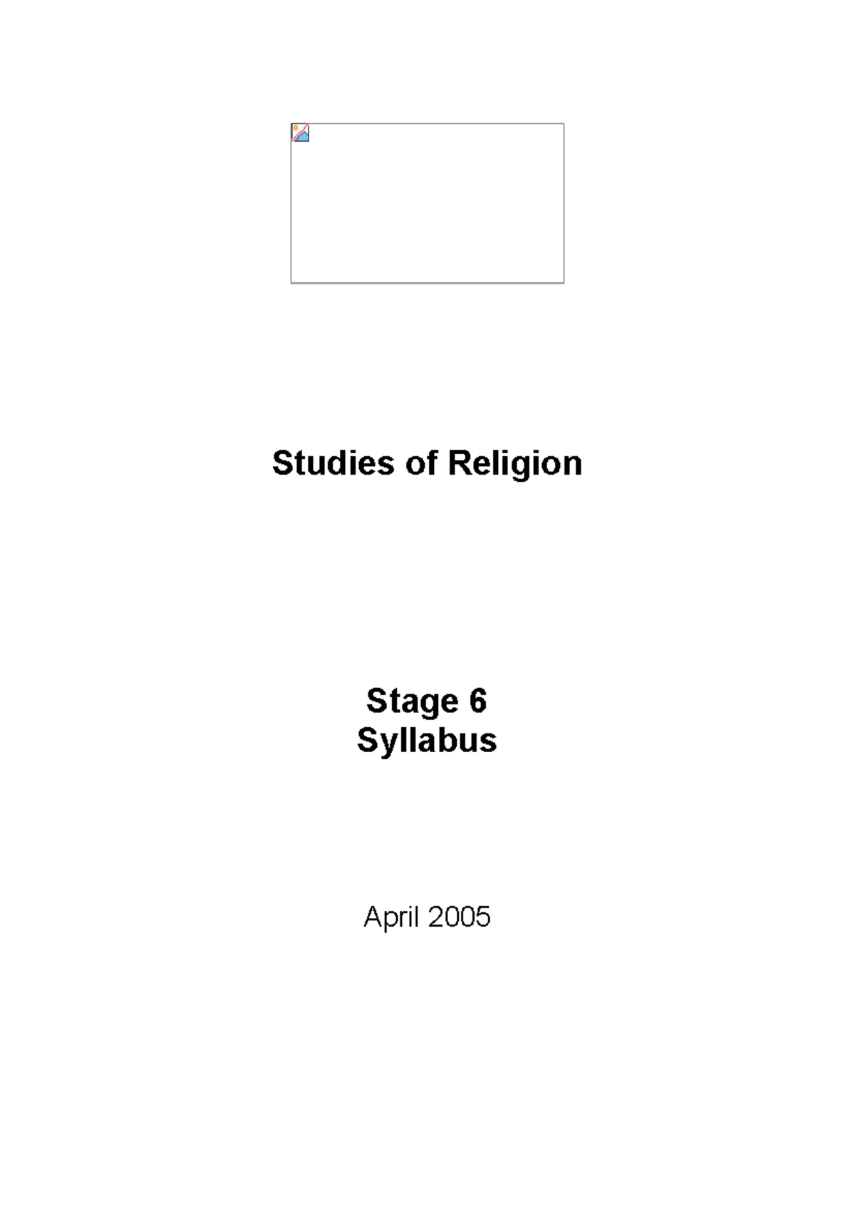 Studies of Religion Stage 6 Syllabus Overview (2010 Update) - Studocu