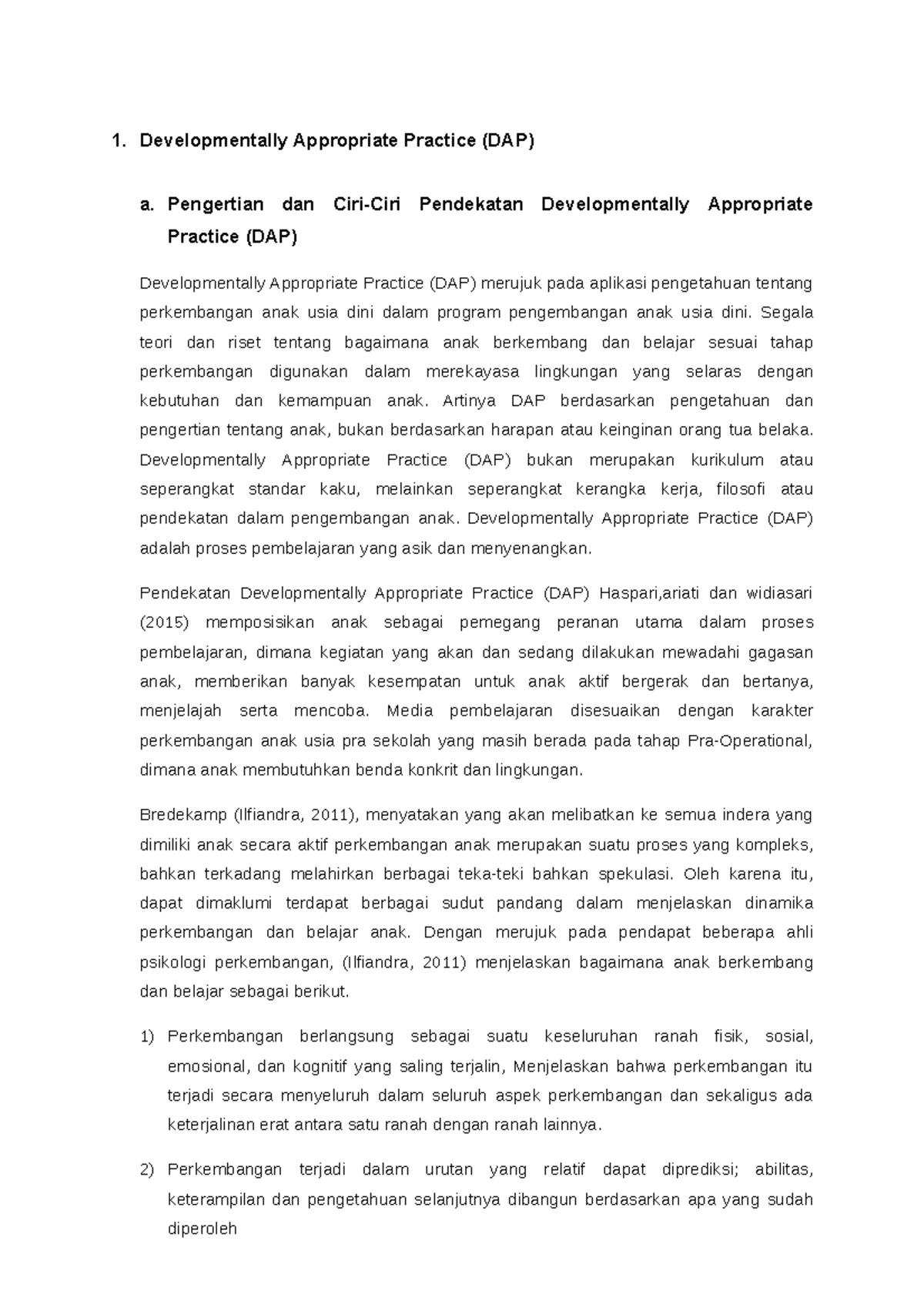 Pendekatan Developmentally Appropriate Practice (DAP): Pengertian ...