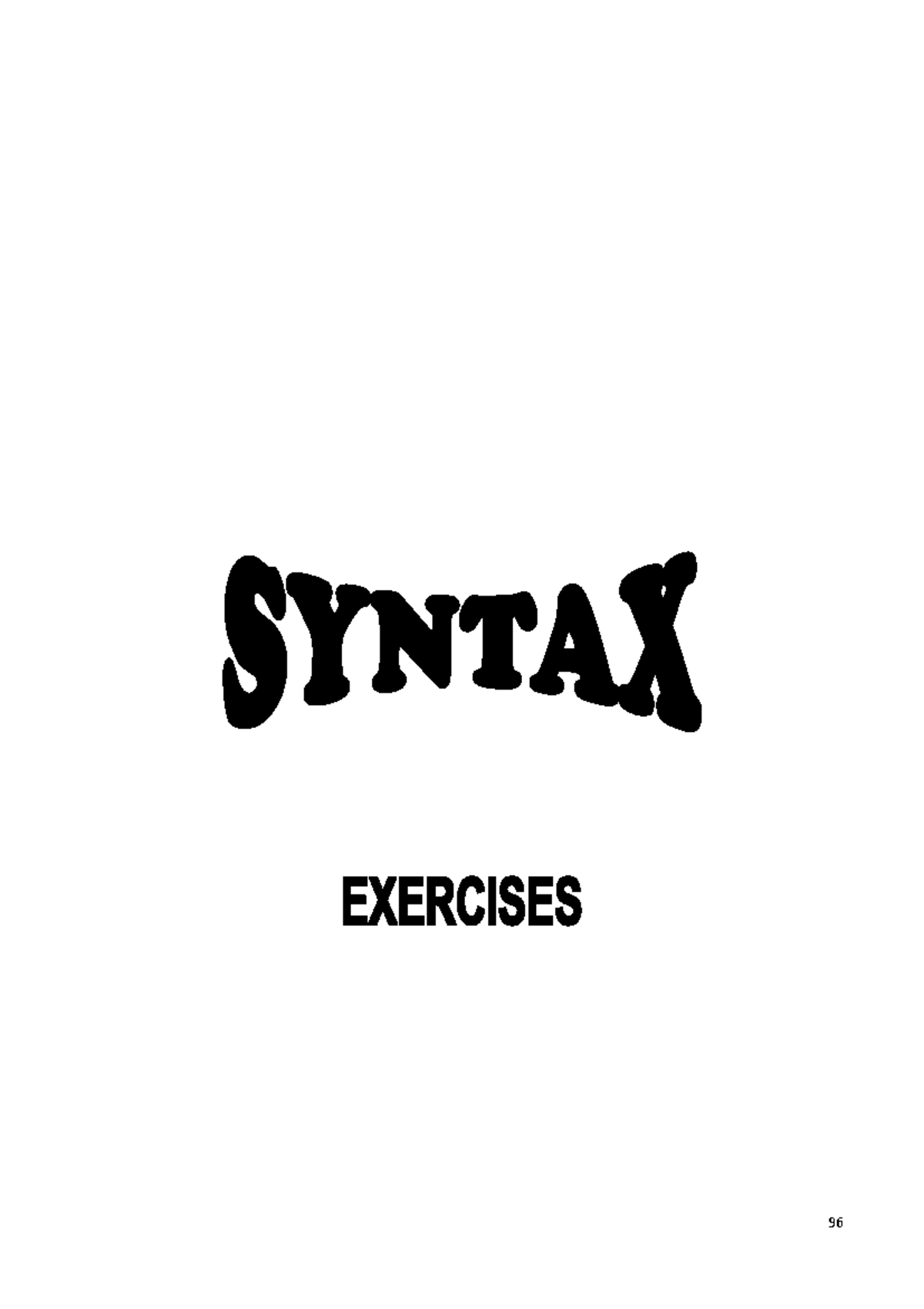 Syntax & Semantics Exercises: Phrase Types and Functions (ENG 101 ...