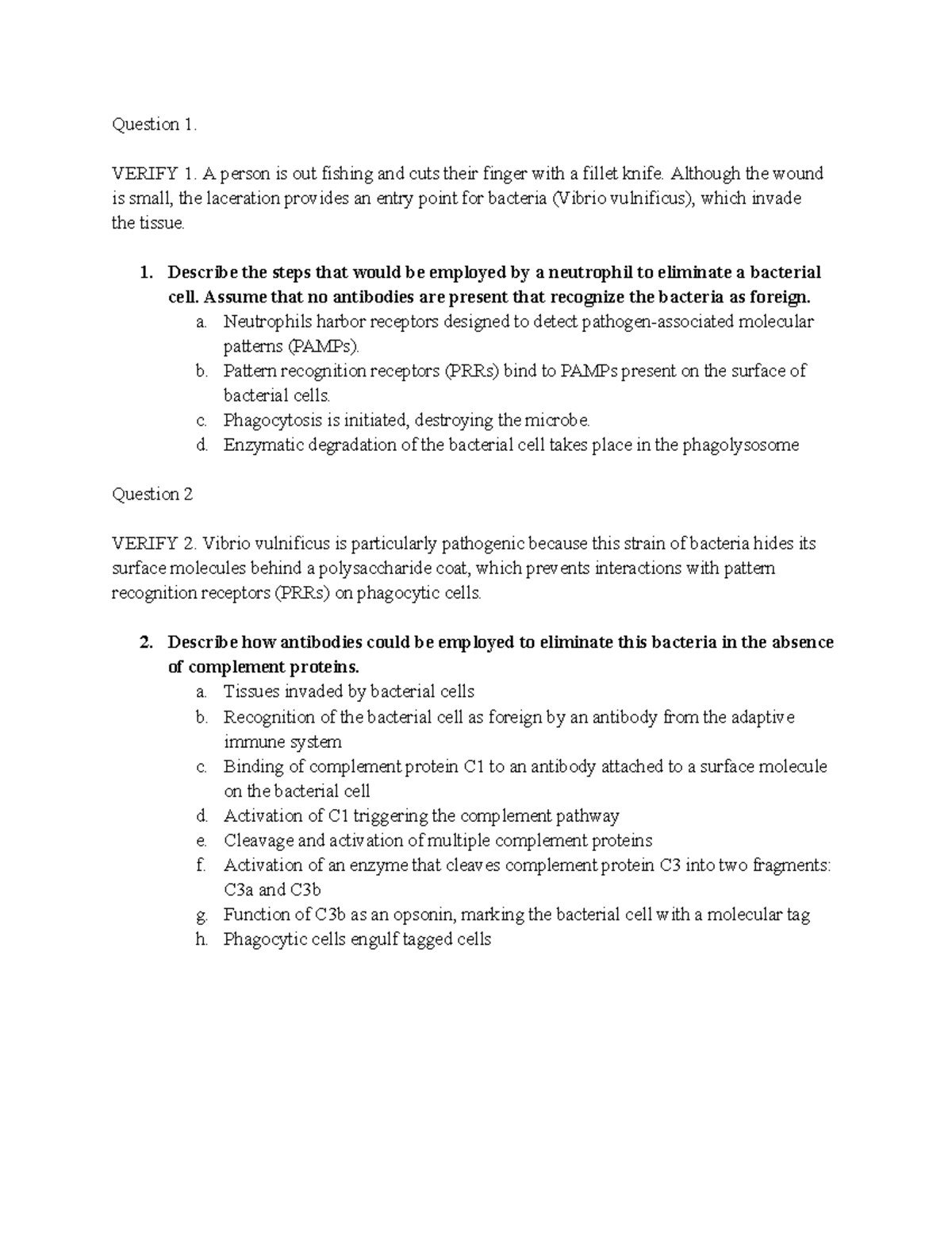 BIO 203 Verify 12 - Question 1. VERIFY 1. A person is out fishing and ...