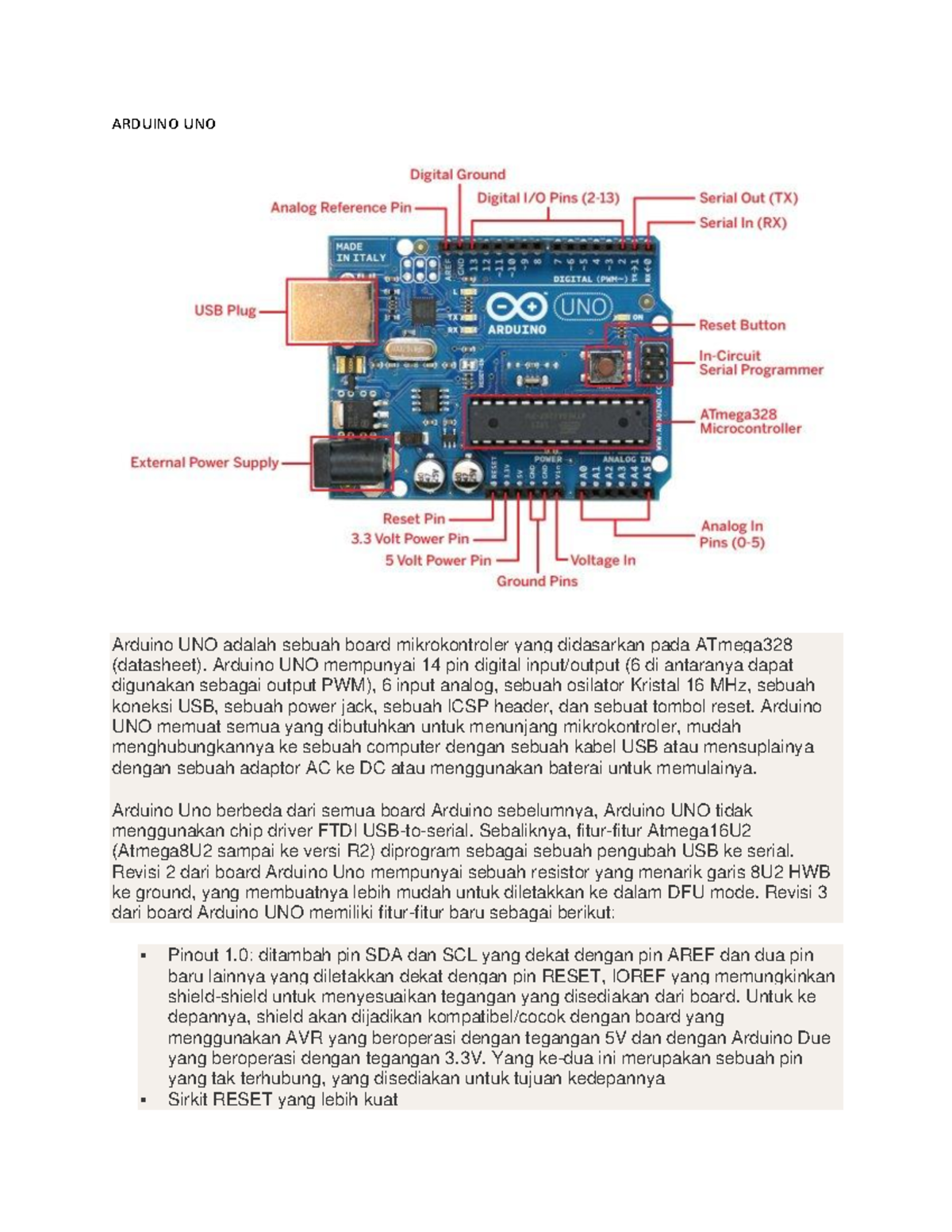 Arduino UNO- Artikel - ARDUINO UNO Arduino UNO adalah sebuah board ...