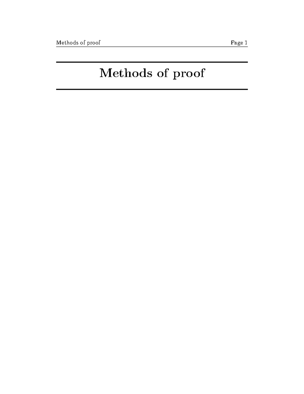 SMA 2100 Methods of Proof Notes: Key Concepts & Examples - Studocu