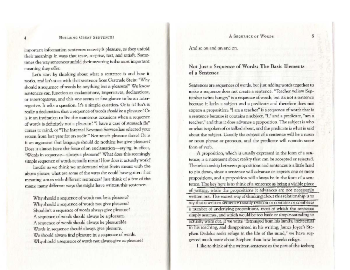 Building Great Sentences: Propositions, Syntax, and Word Choices (ENG ...