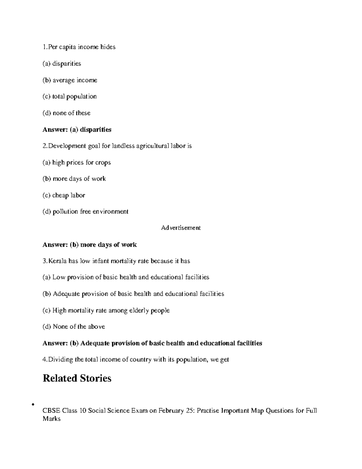 NCERT Class 10 Eco MCQs: Chapter 1 - Key Concepts & Answers - Studocu