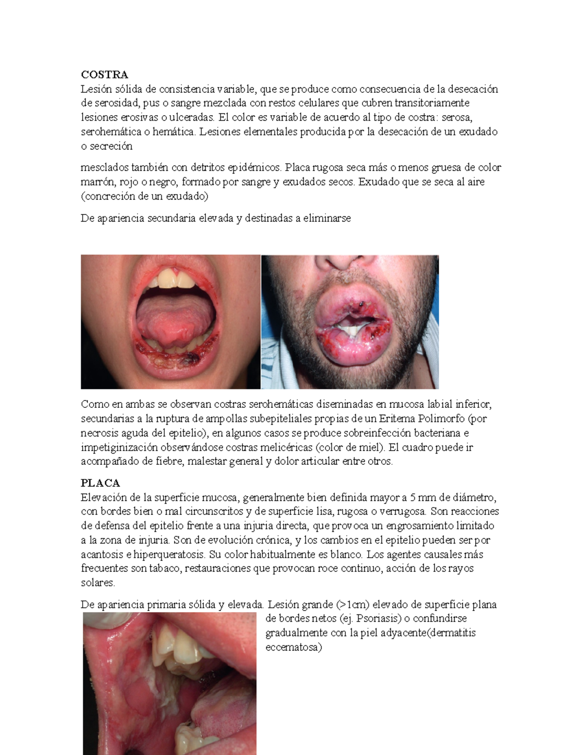 COSTRA - Apuntes sobre Lesiones y Diagnósticos (Curso 101) - Studocu