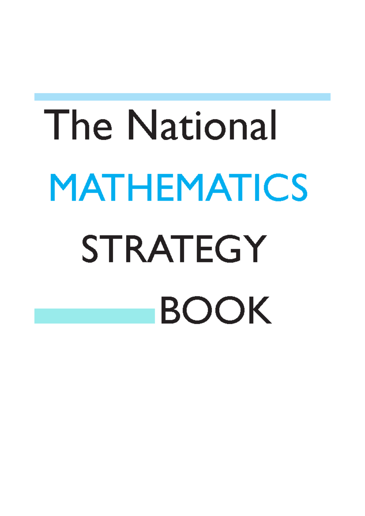 MATH 25-5-2022 - MATH 204 - The National MATHEMATICS STRATEGY BOOK ii ...