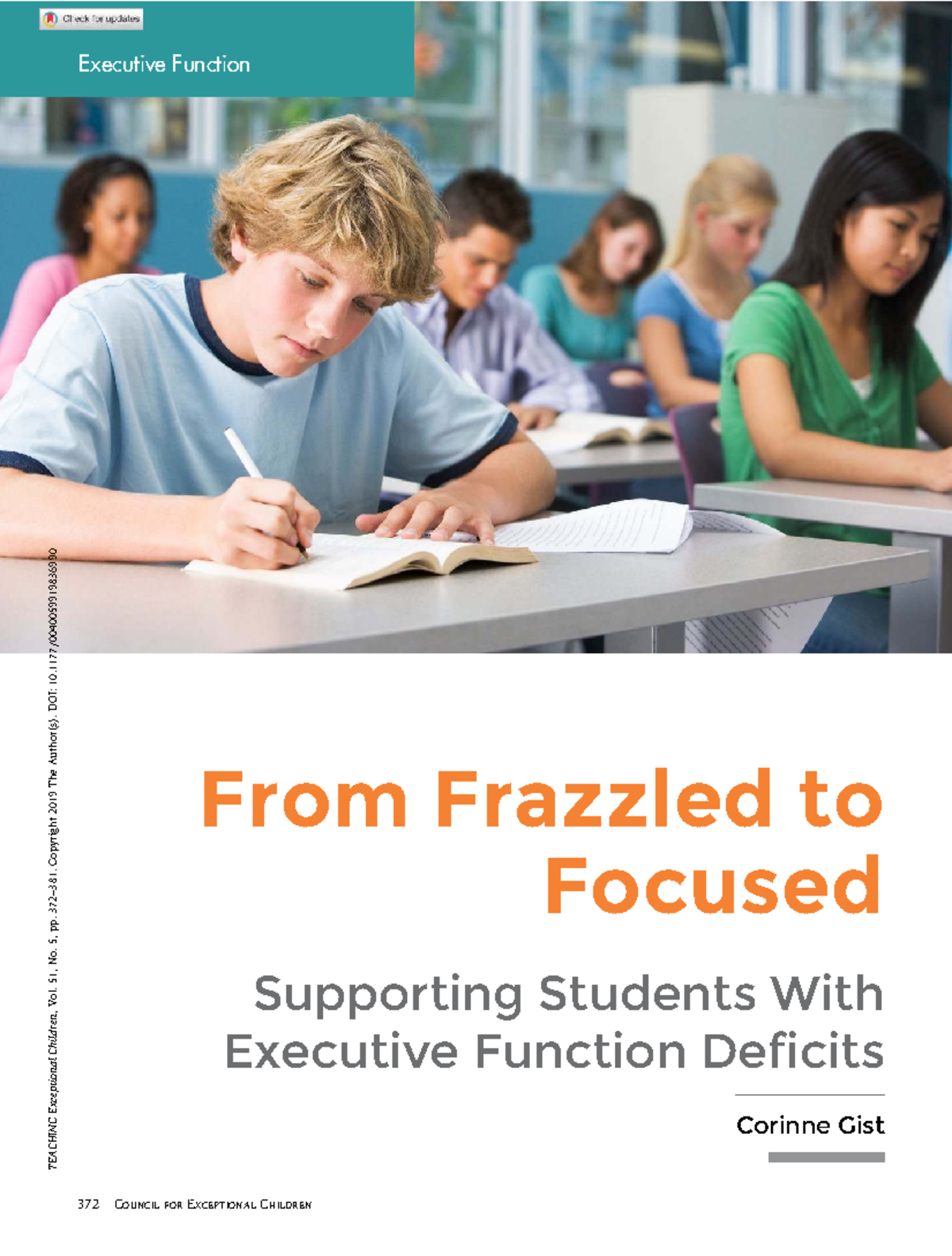 Teaching Executive Function Skills: Strategies for Special Education ...