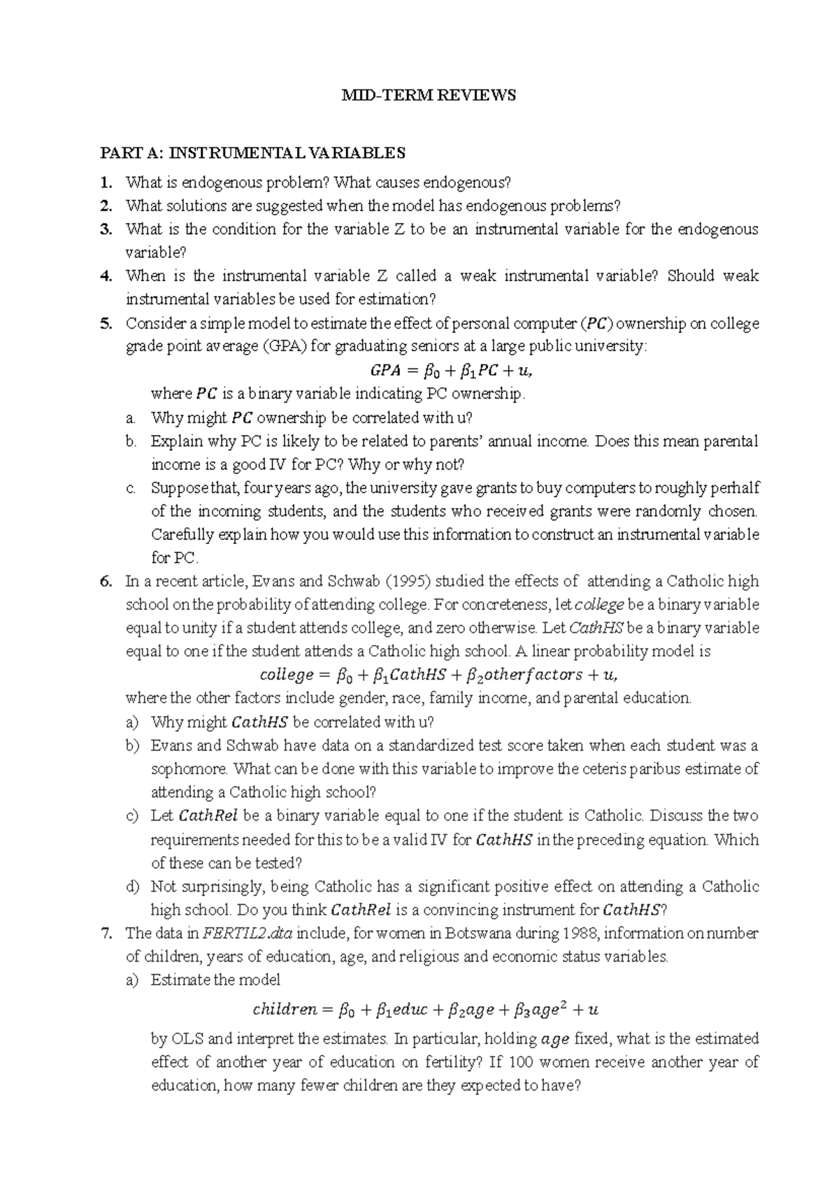 Midterm-Reviews - àads - MID-TERM REVIEWS PART A: INSTRUMENTAL ...