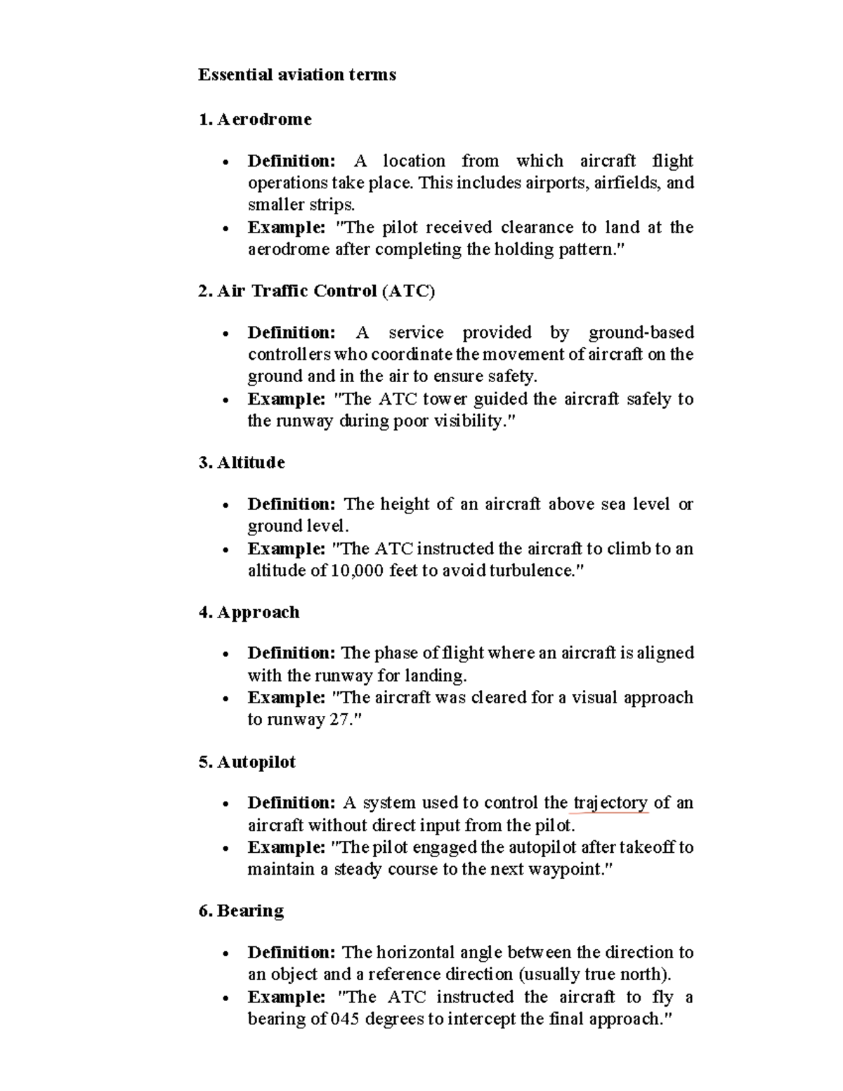 Essential Aviation Terms and Definitions for ATCOs (Air Traffic Control ...