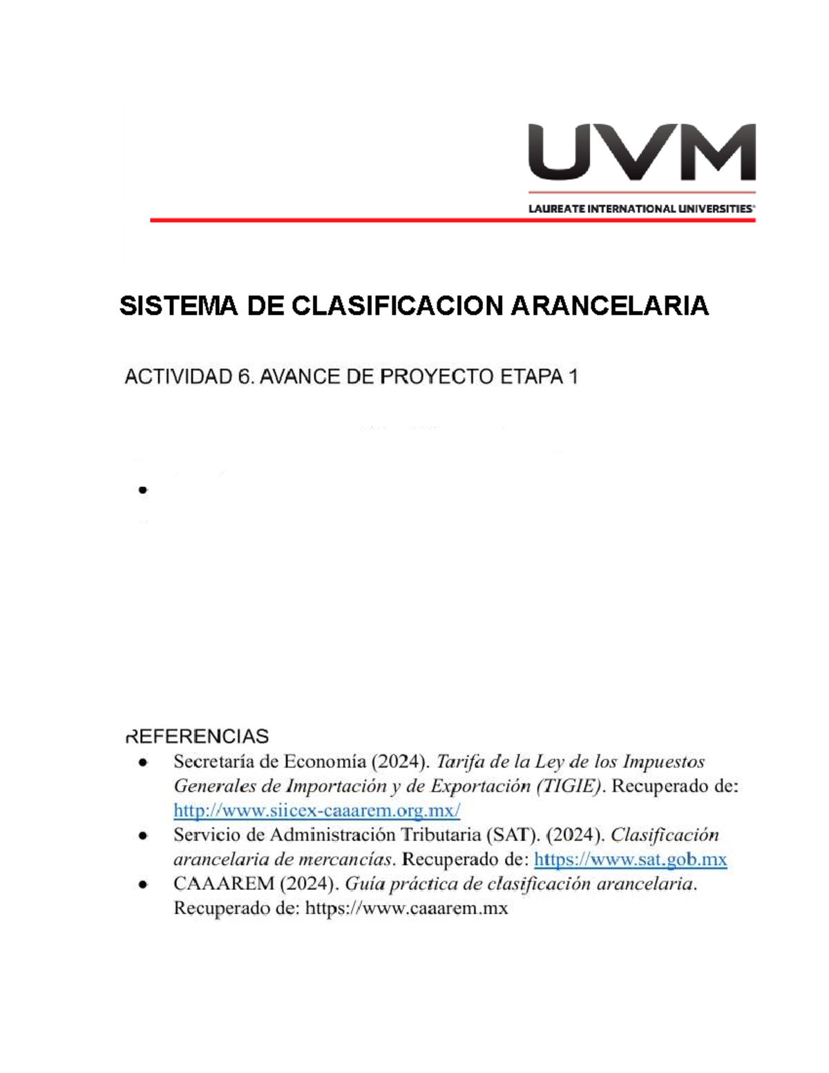ACT6 Proyecto Integrador 1: Clasificación Arancelaria y Diagramas de ...