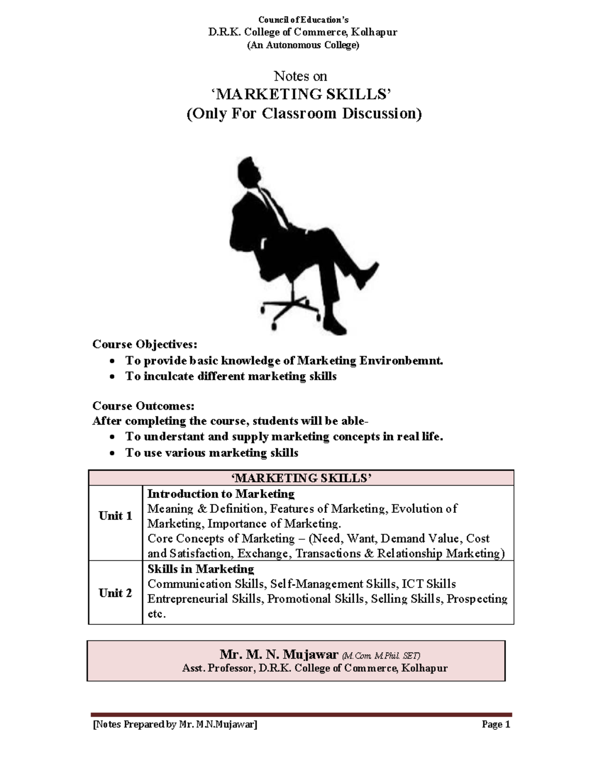 Marketing Concepts and Skills: A Comprehensive Guide for M.Com Students ...