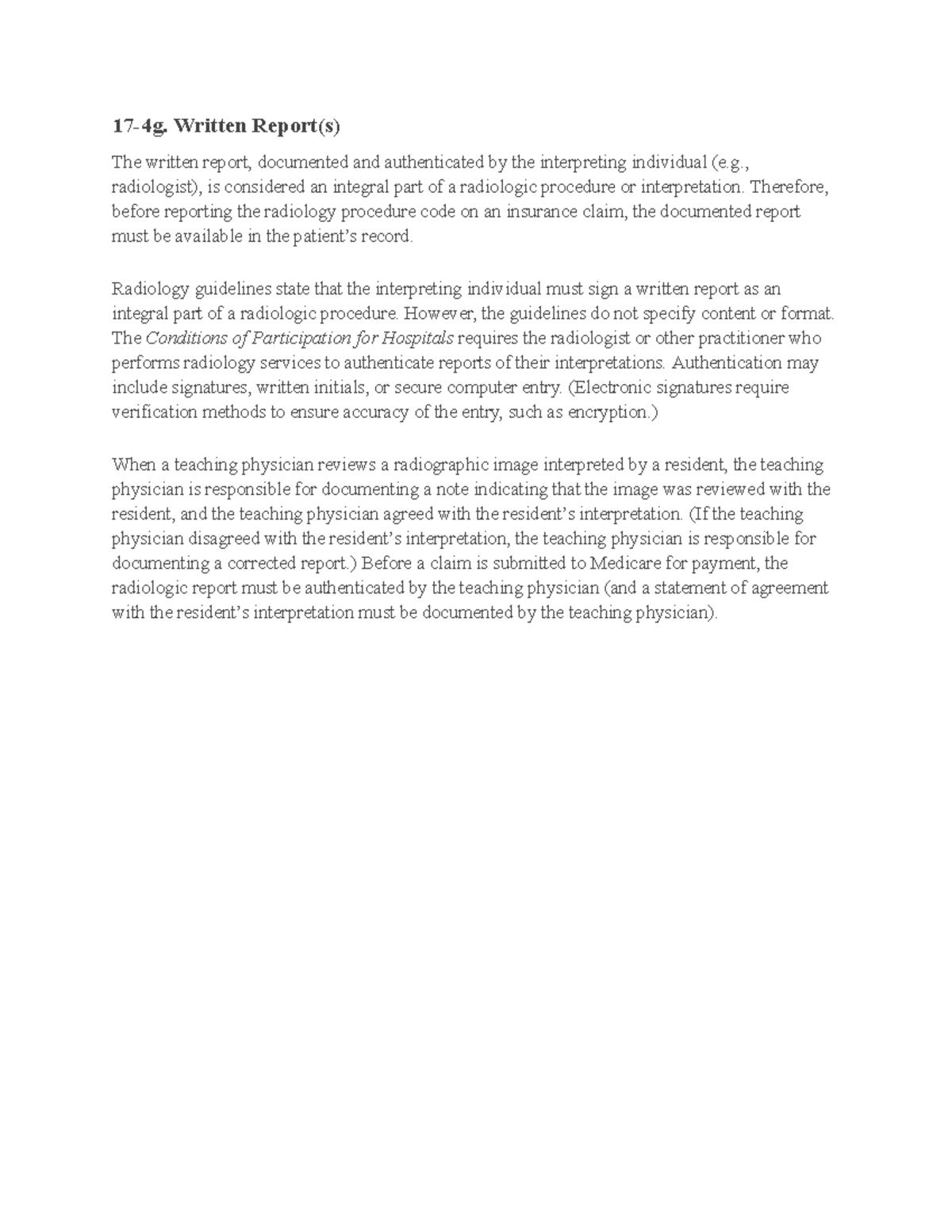 Radiology Reporting Guidelines for Written Reports (RAD 101) - Studocu