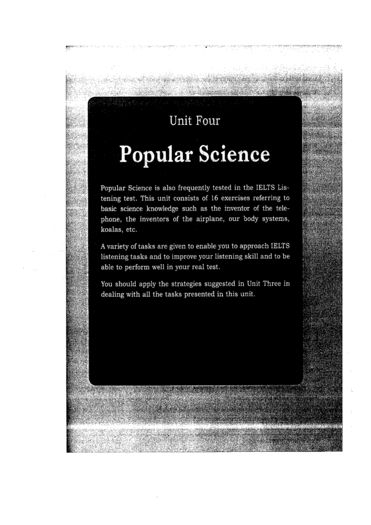 Unit 4: Popular Science & Inventions - Basic IELTS Listening 2 - Studocu