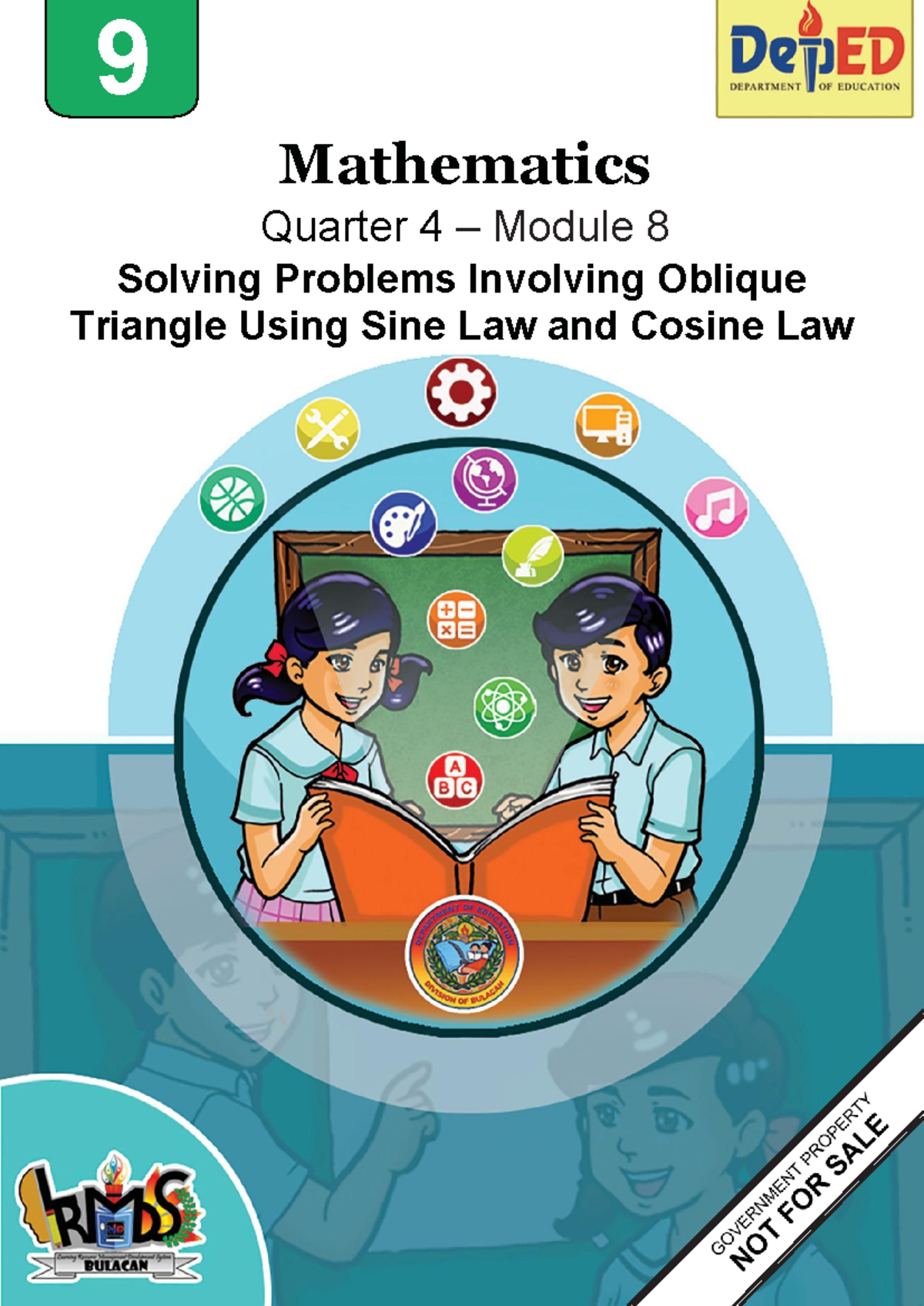 MATH 9 Q4 Module 8: Solving Oblique Triangles with Sine & Cosine Law ...