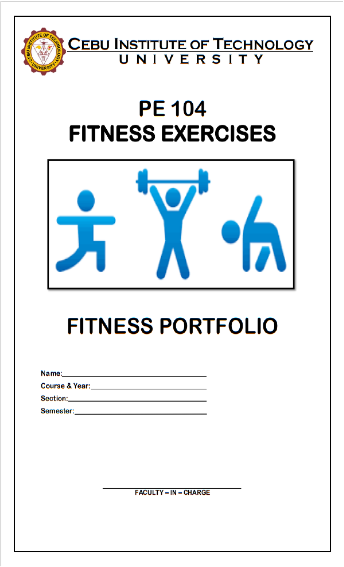 PE104- Student- Fitness- Portfolio-2nd- Semester-2022-2023 - Gender ...