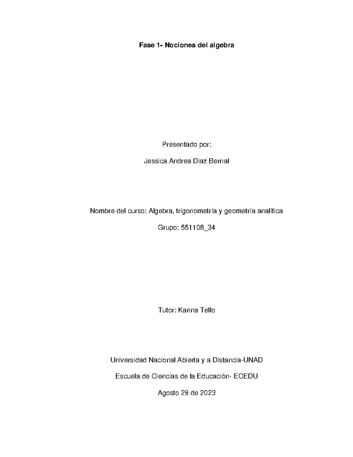 Fase 1: Nociones Básicas de Álgebra - Curso 551108_ - Studocu