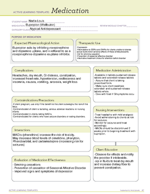 Risperidone medication template ati assignment - ACTIVE LEARNING ...