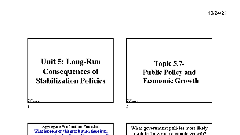 Unit 5: Consequences of Stabilization Policies - Macro Topic 5.7 - Studocu