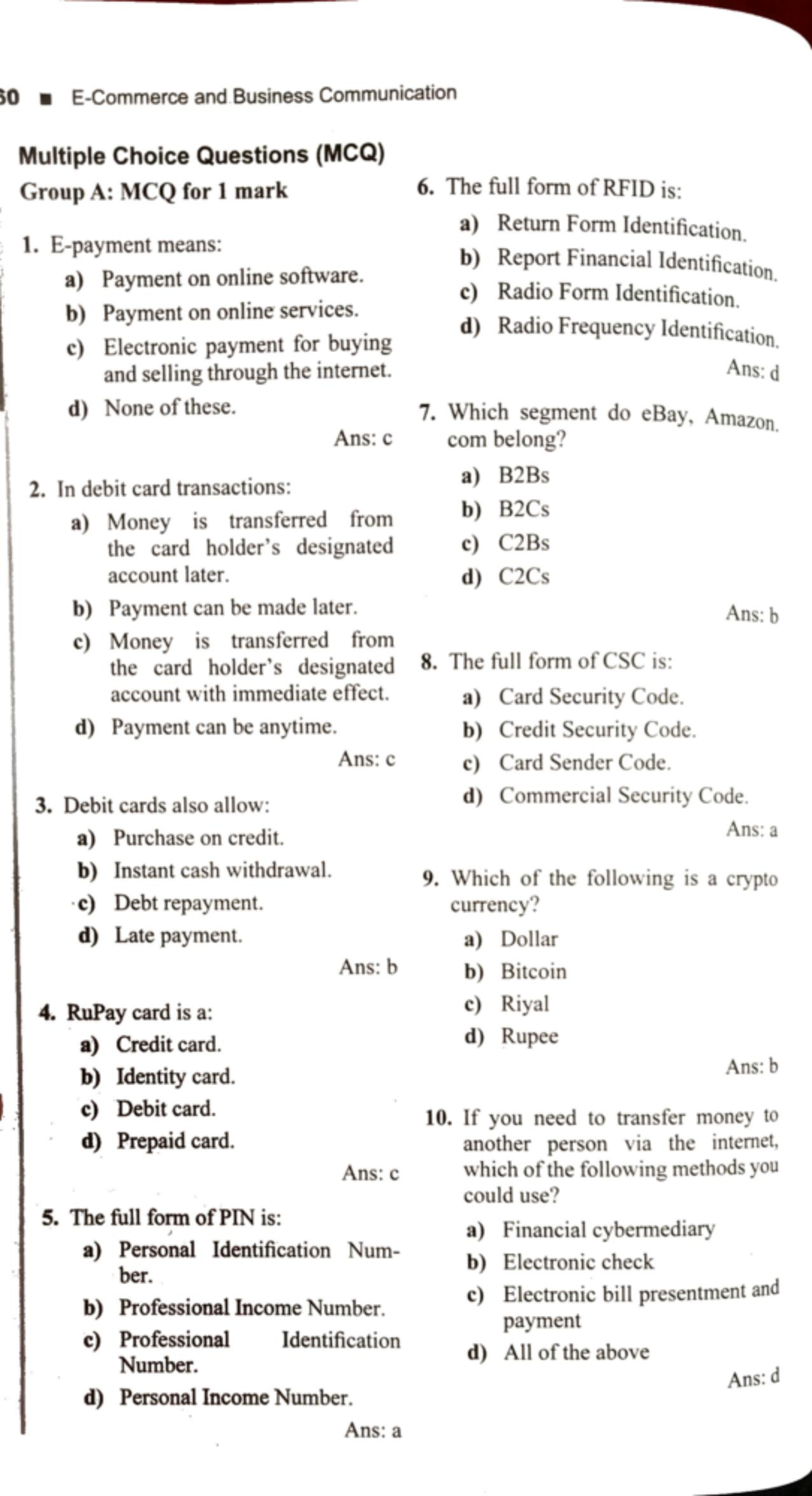Digital Payment Multiple Choice Questions (MCQ) Study Guide - Studocu