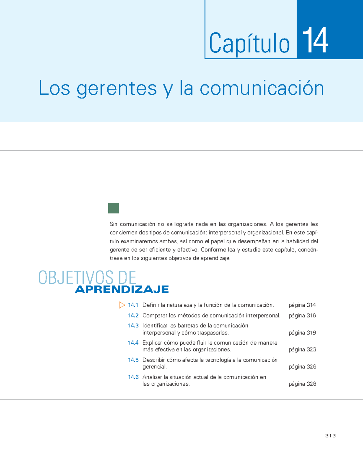 Capítulo 14: Comunicación Efectiva en la Gestión - Libro Comunicación - Studocu