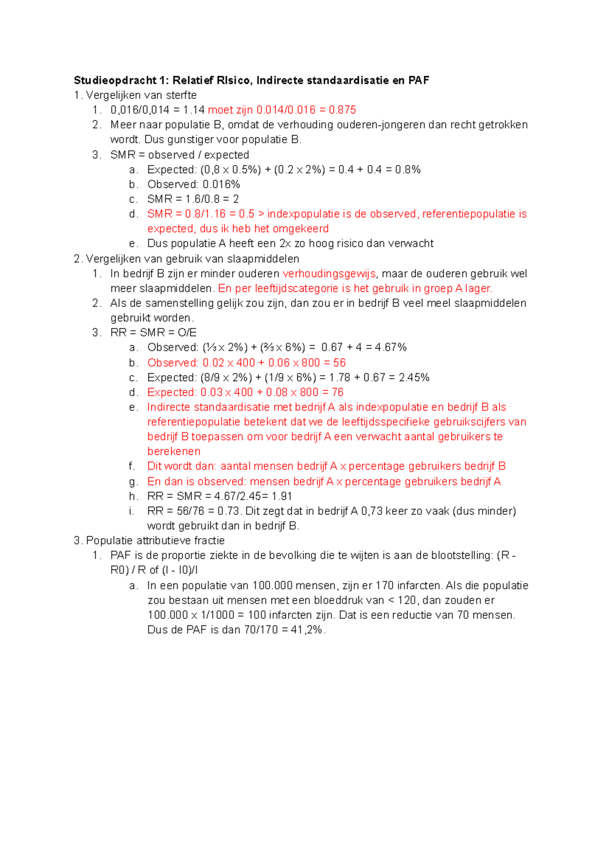 Sociale geneeskunde Opdrachten en uitwerkingen uitgelegd ...