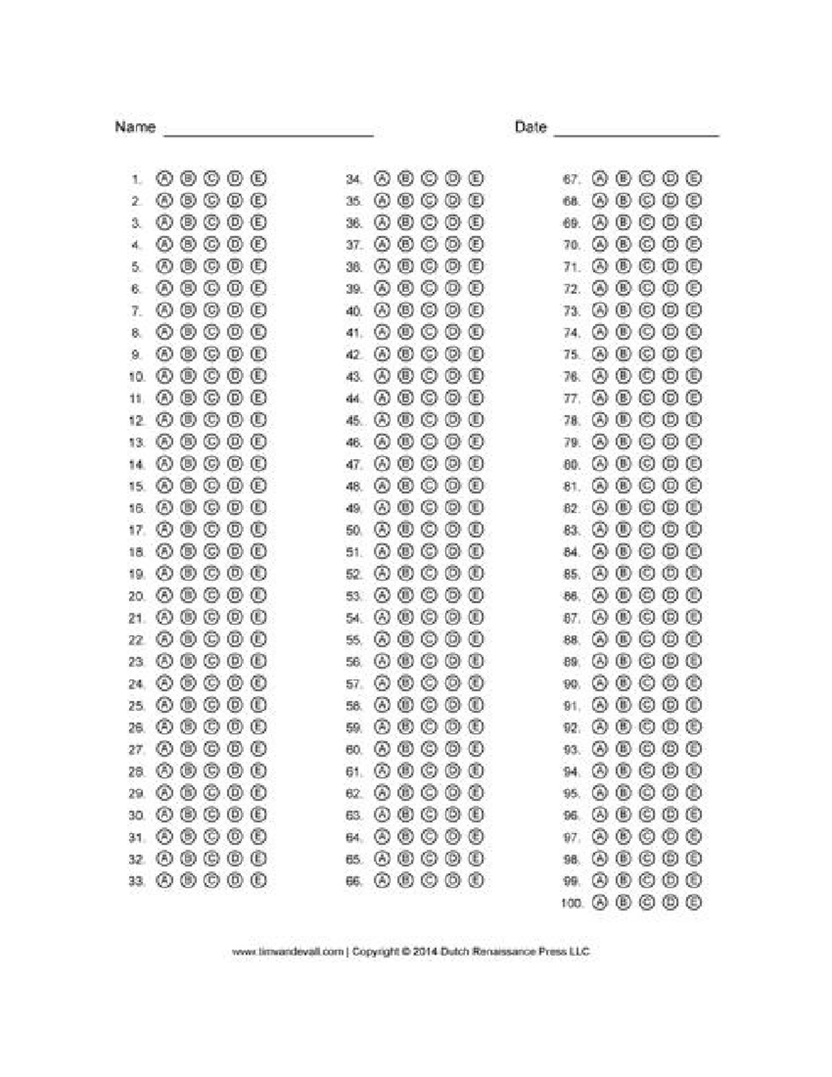 Answer Sheet for Quiz - Course Code: [Insert Code Here] - Studocu