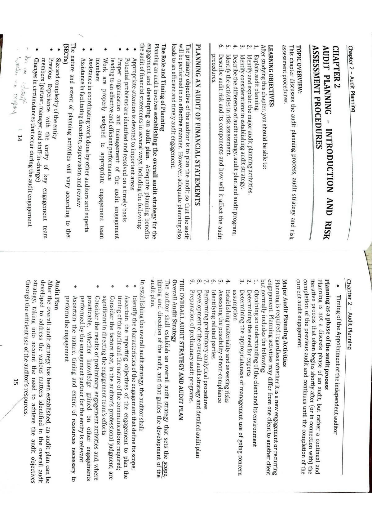 Chapter 2 - Asuncion Audit - Chapter 2 Audit Planning Chapter 2 Audit ...