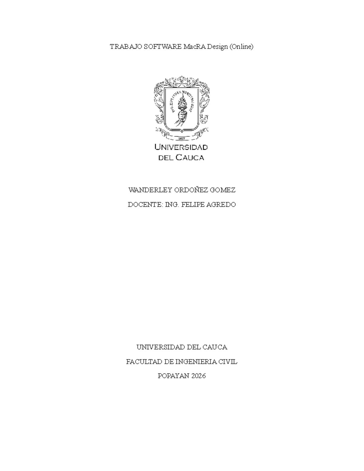 TRABAJO SOFTWARE MacRA Design: Análisis y Aplicaciones en Hidráulica ...