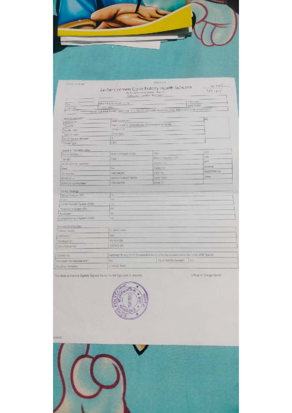 Medical report - Bjhgv - 11:02 AM about blank Contributory Health ...