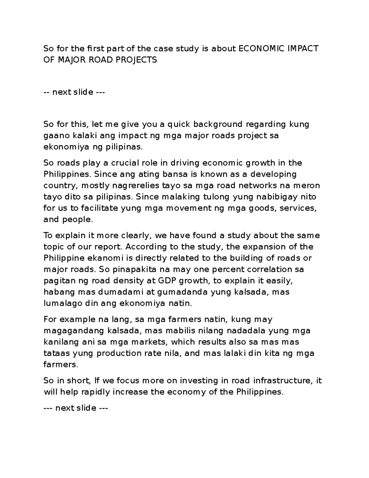 ECON 101: Economic Impact of Major Road Projects in the Philippines ...