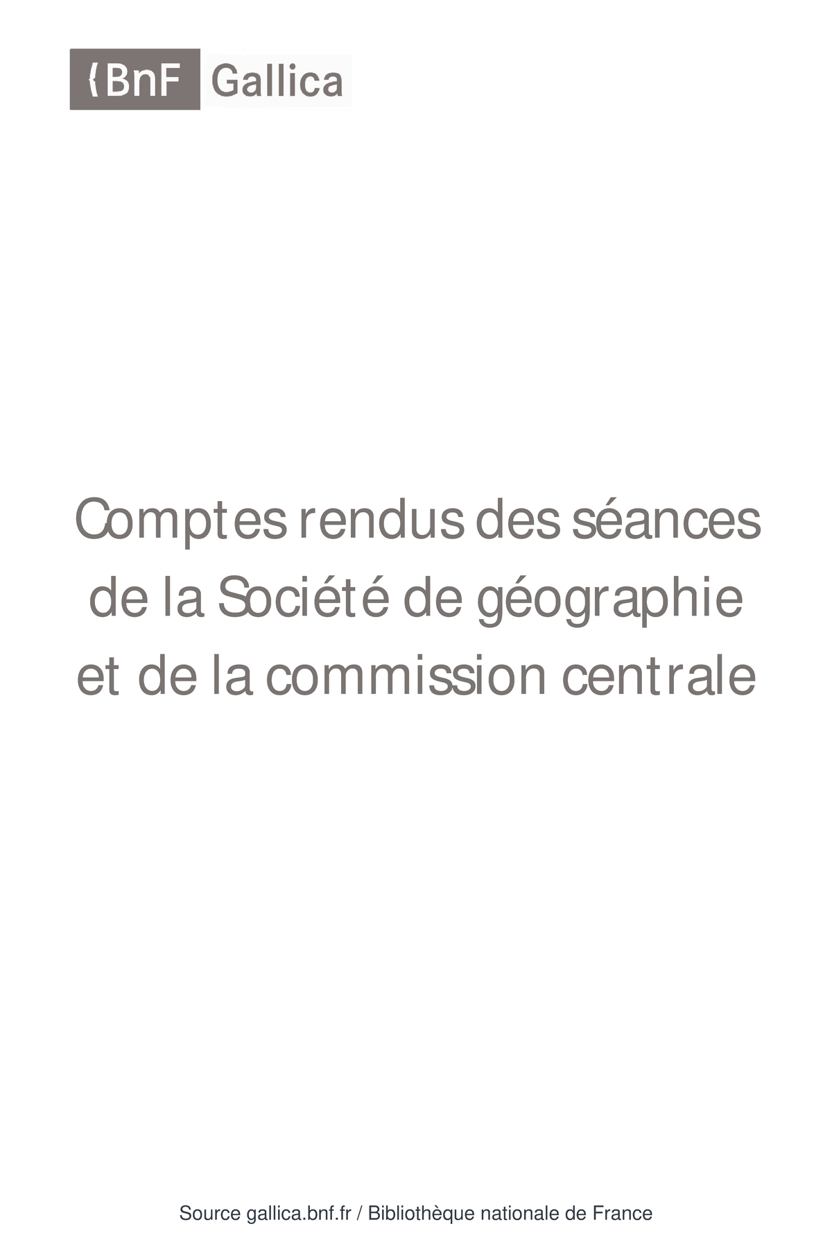 Comptes Rendus des Séances de la Société de Géographie - 1883 - Studocu