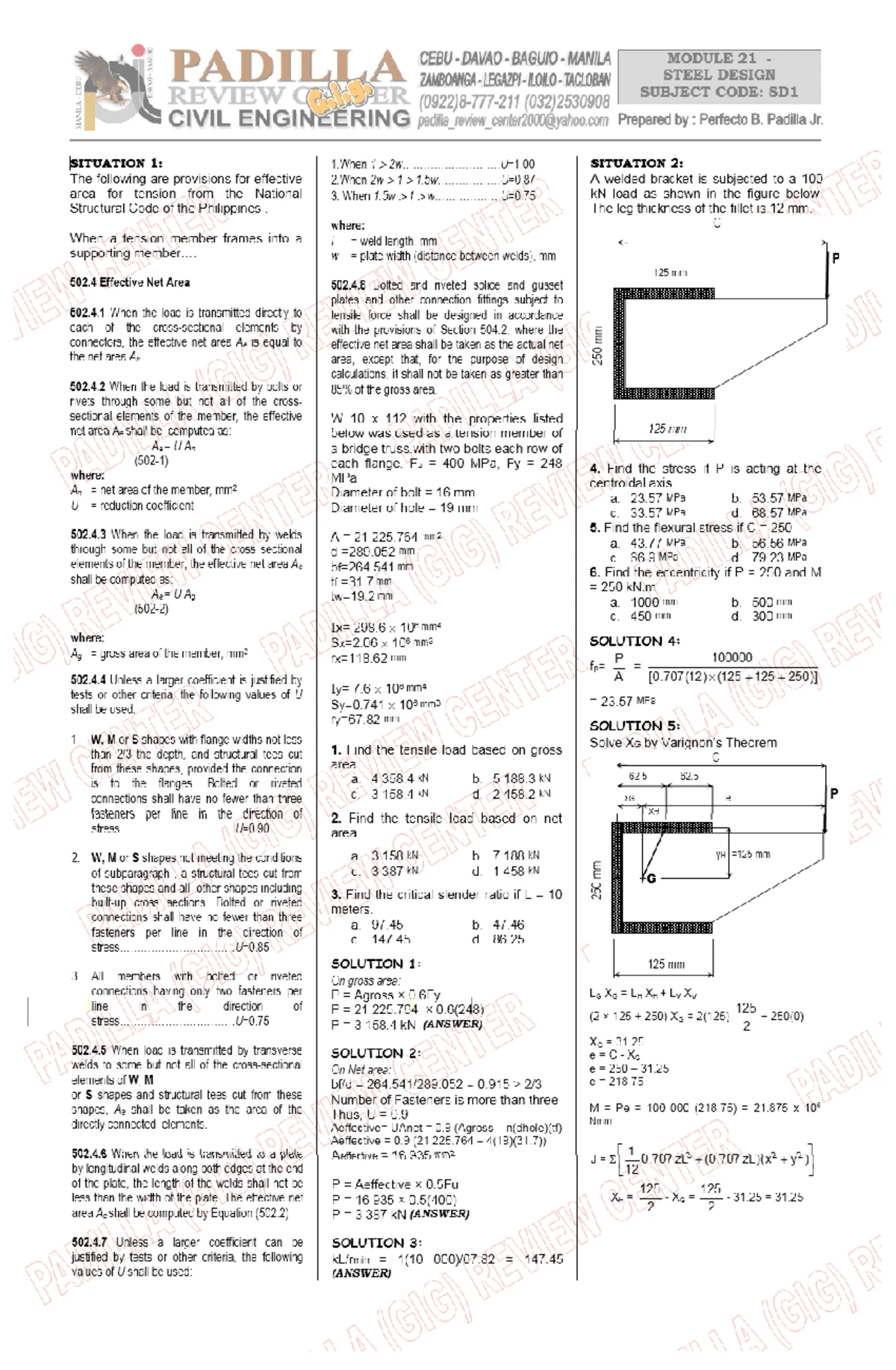 Math modules - for ce students and preparation for board exam ...