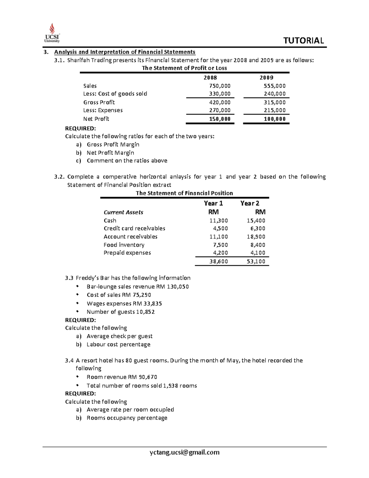 Tutorial-3-Analysis and interpretation of financial statements ...