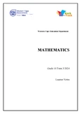 Mathematics 2024 BOT Grade 10 Term 3 Learner Notes - MATHEMATICS Grade ...