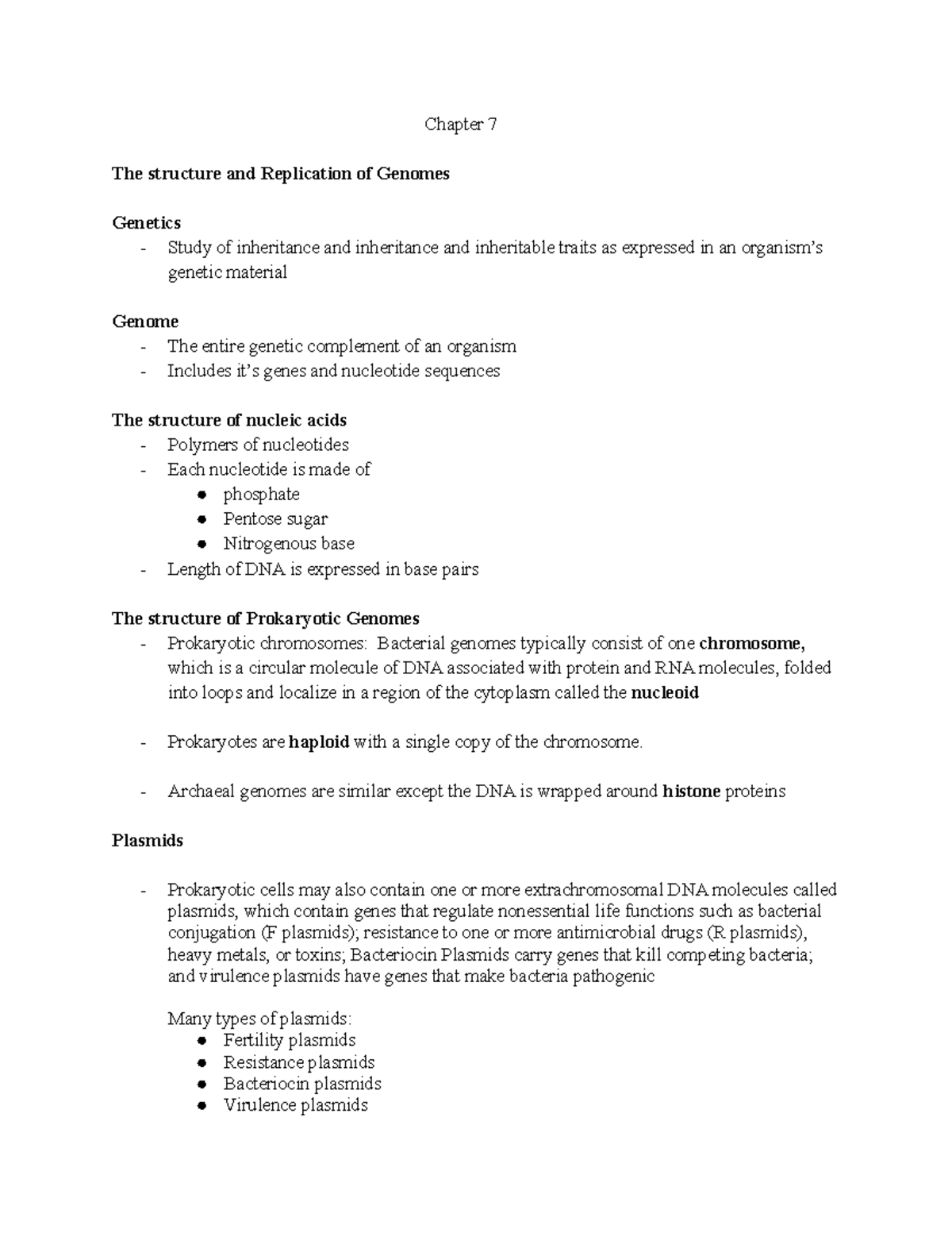 Micro chapter 7 pt 1-2 - notes - Chapter 7 The structure and ...