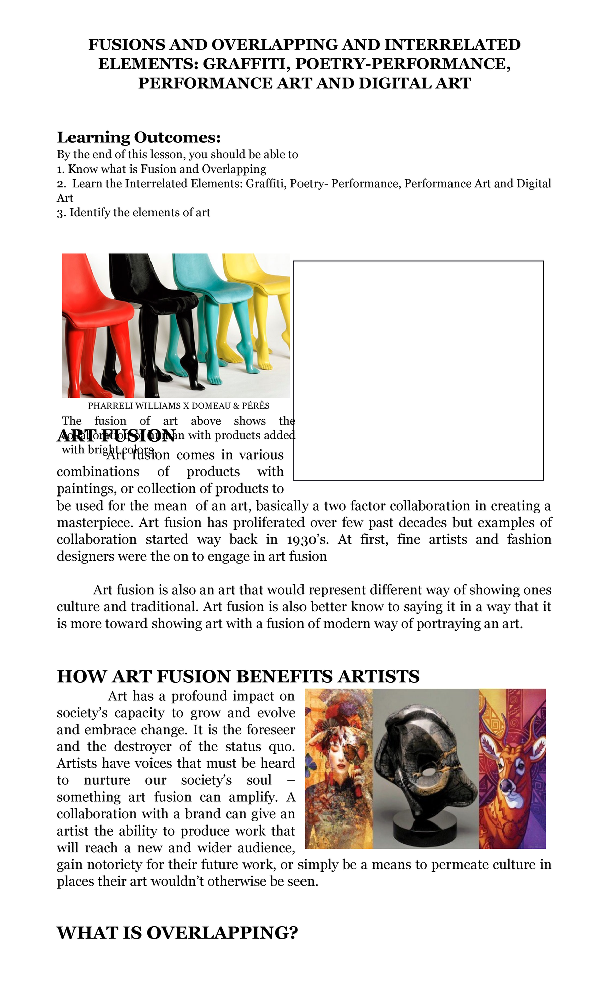 Fusions, Overlapping & Interrelated Elements: Art Forms and Impact ...