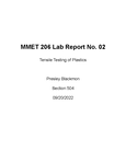 MMET 206 - Texas A&M - Mechanical and manufacturing - Studocu