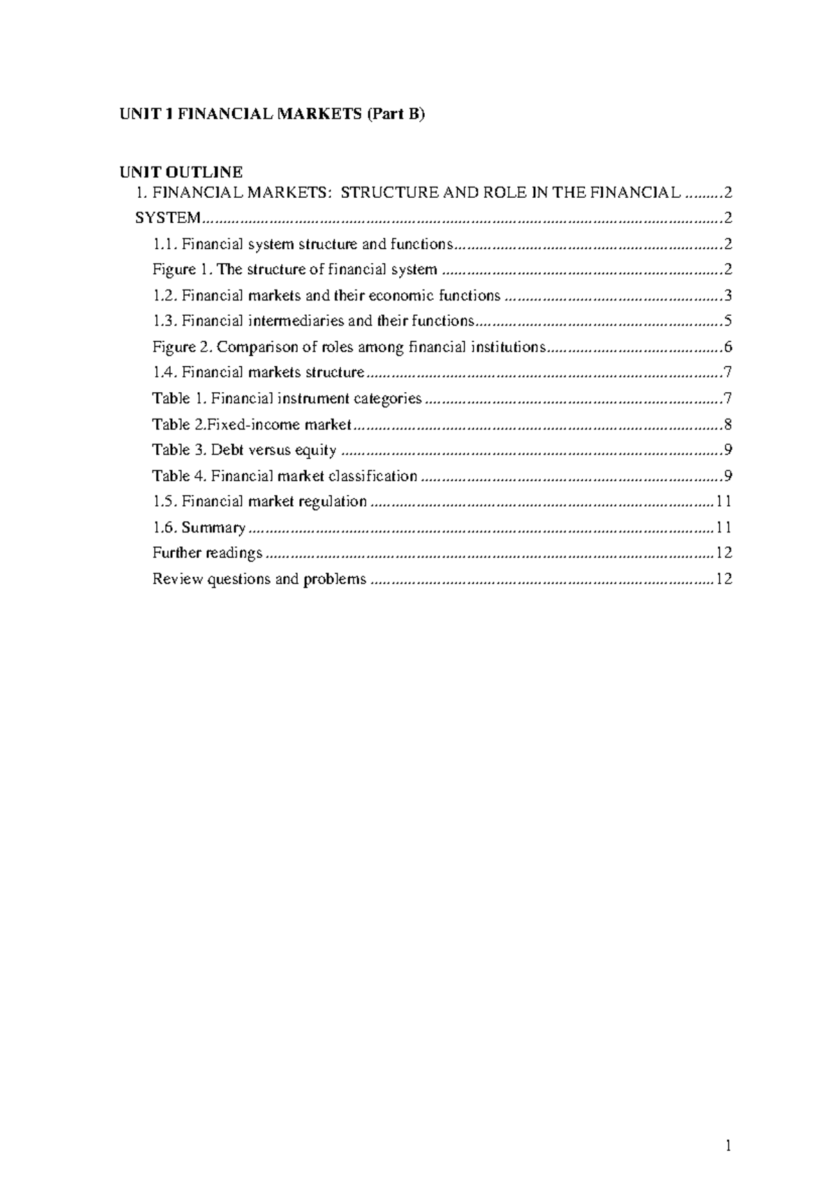 Financial Markets & Functions: Examining Transaction Costs & Regulation - Studocu