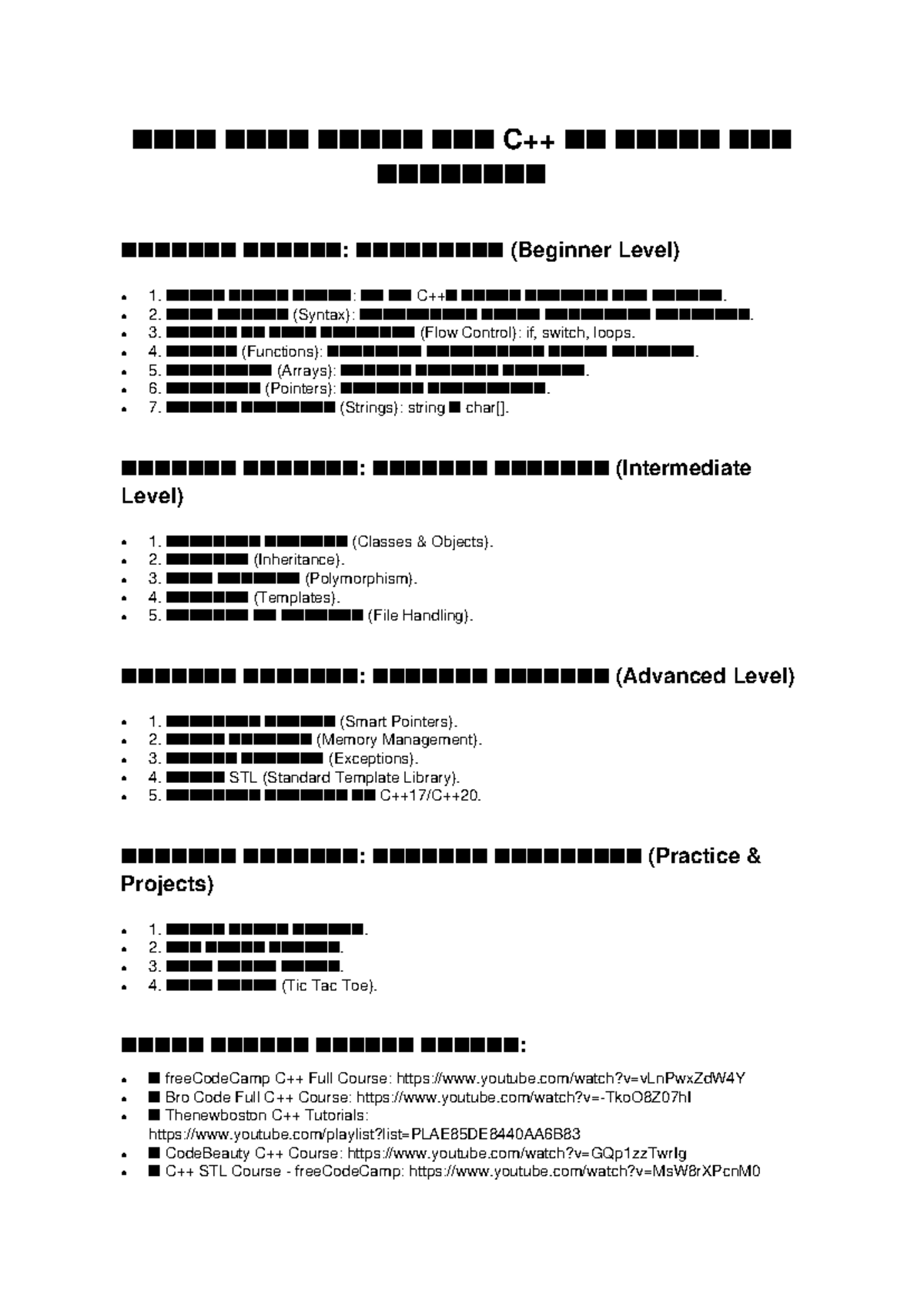 C++ Full Course Guide - How learn opp - nnnn nnnn nnnnn nnn C++ nn ...