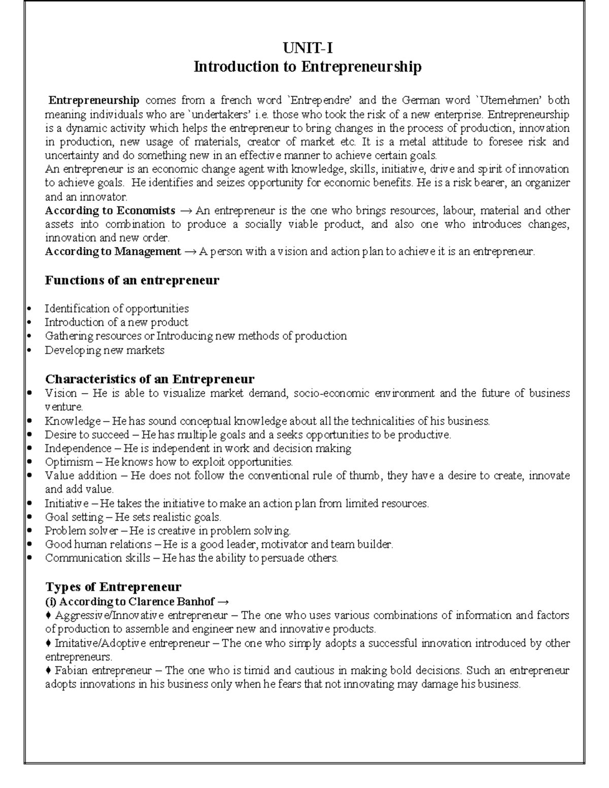 POE Notes UNIT-I & II - poe unit 1 and 2 - UNIT-I Introduction to ...