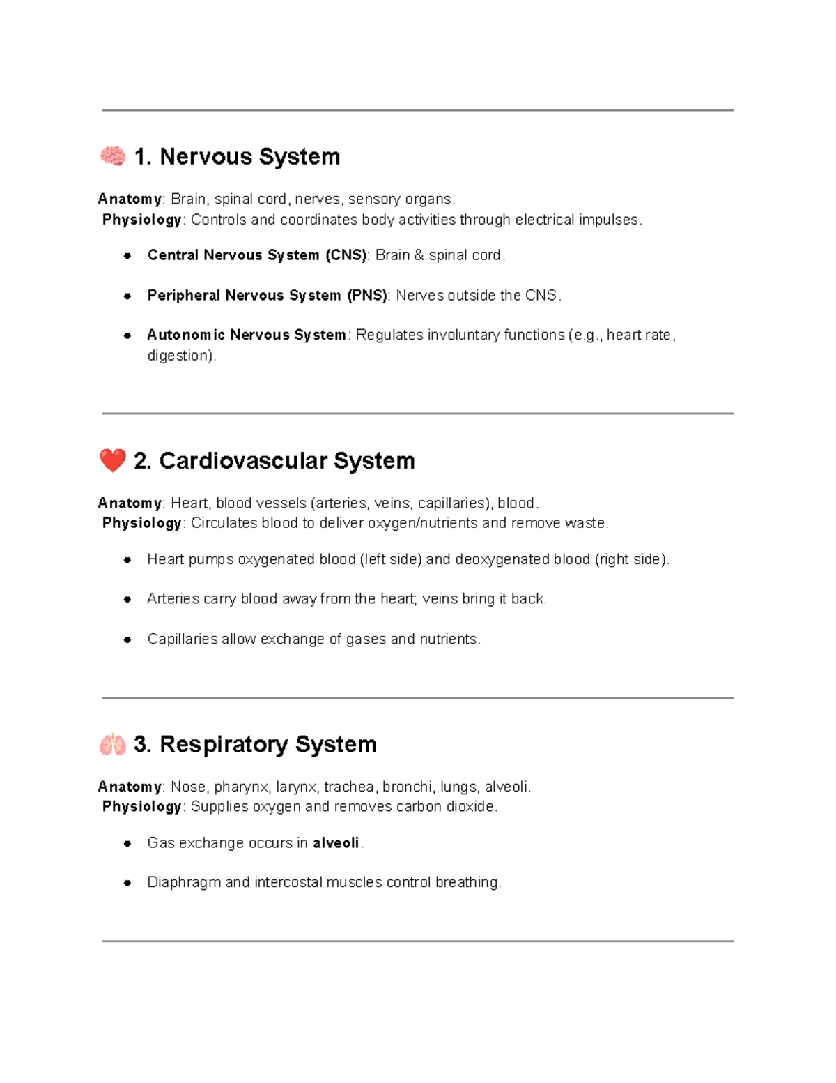 Anatomy and physiology of human body systems: A comprehensive overview ...